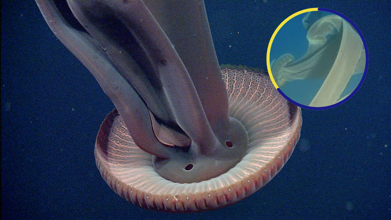 Extraña medusa gigante que habita aguas profundas es fotografiada en la Antártida - HCH.TV
