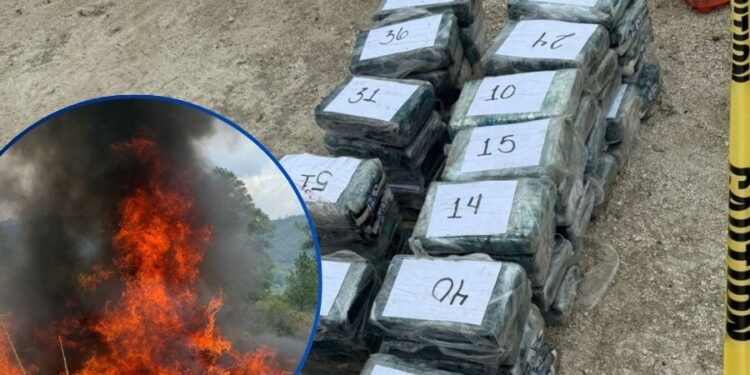 Incineran 70 paquetes de cocaína incautados a conductor en Juticalpa » HCH